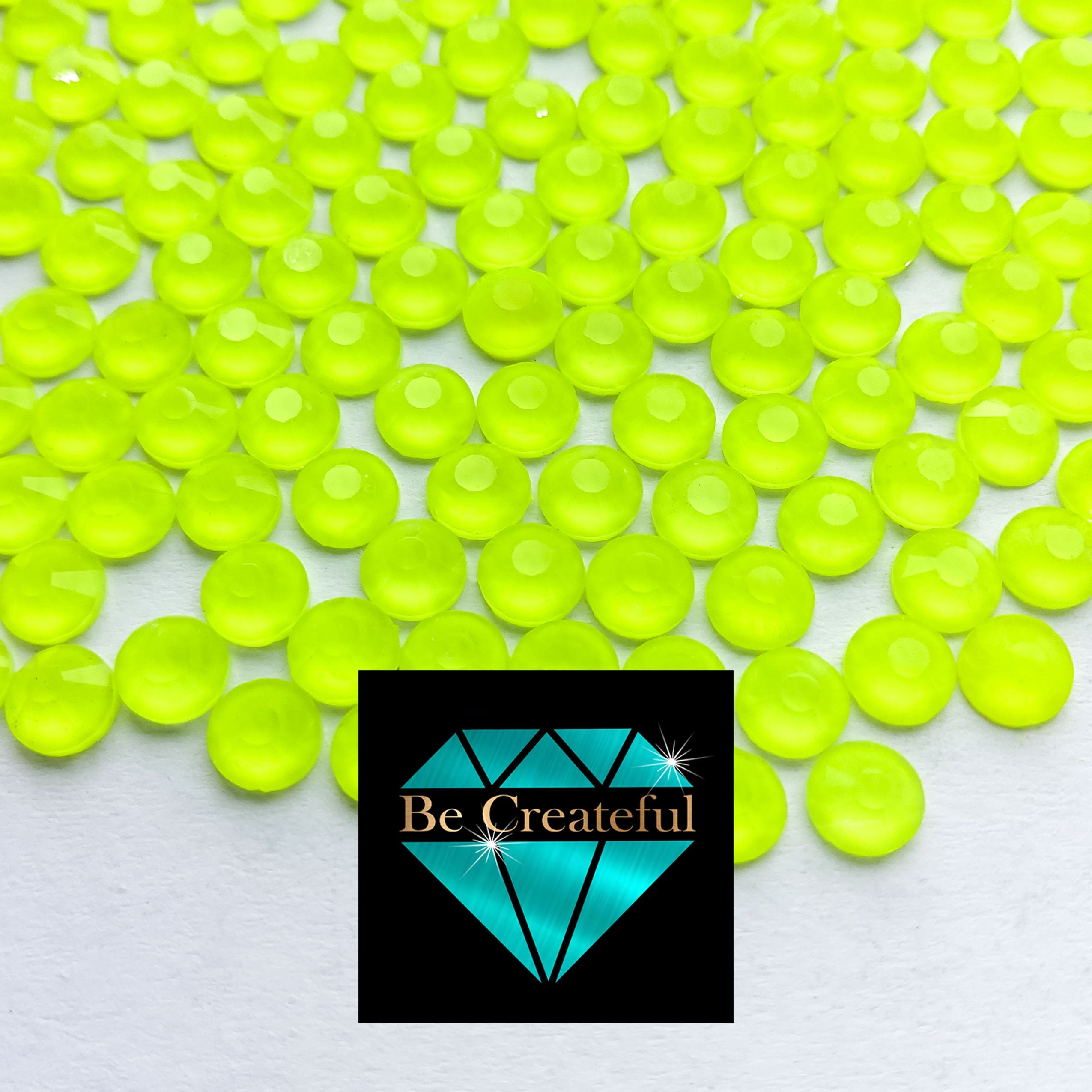 Luxe Neon Yellow Hotfix Glass Rhinestones - Etsy