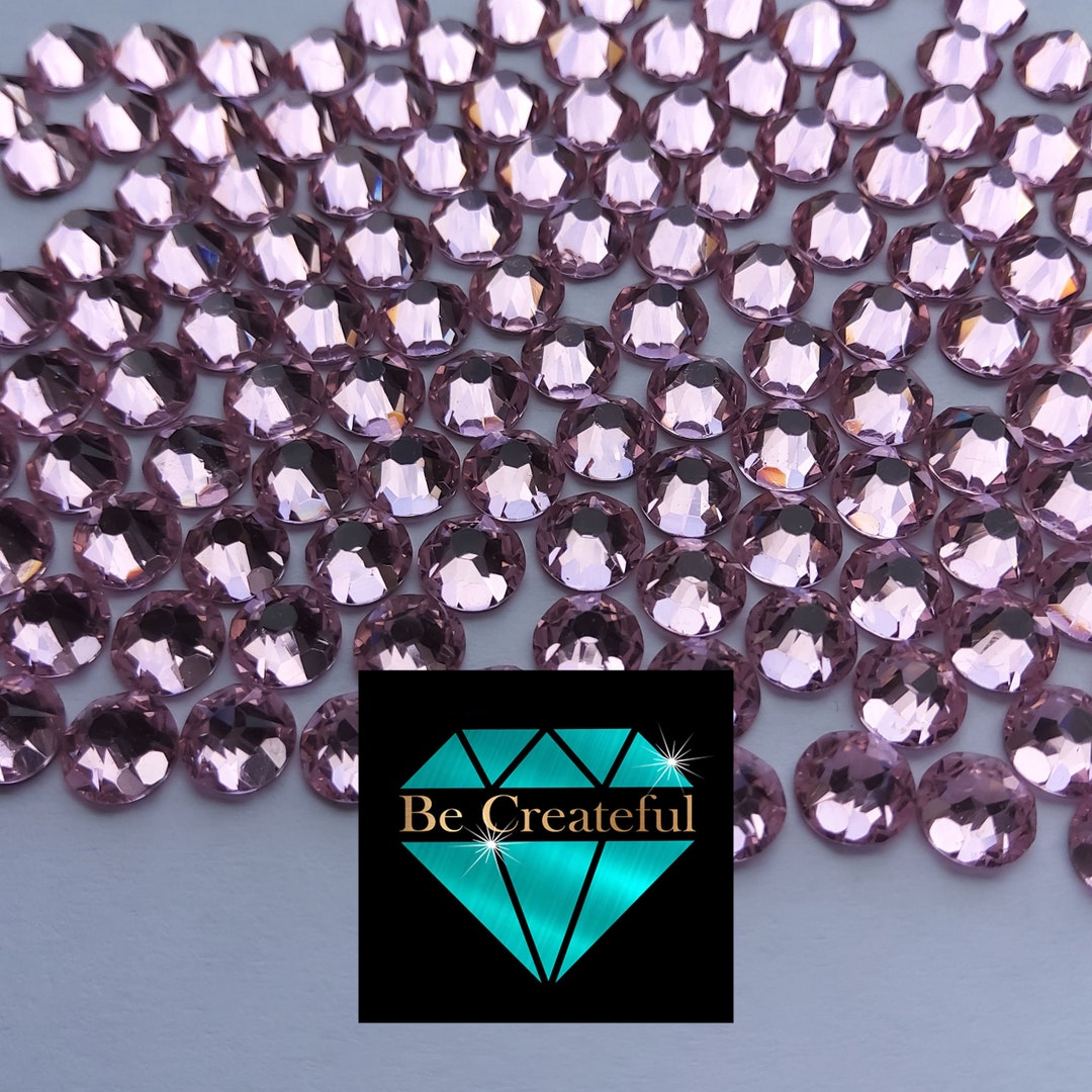 Flatback Foil Pink Glass Rhinestones - Etsy