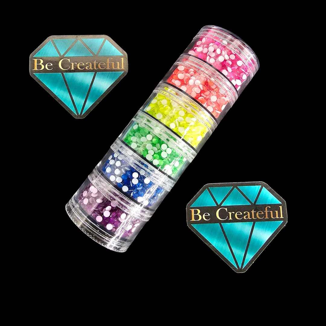 LUXE™ Neon Flatback Rhinestone Sample Color Kit - Etsy