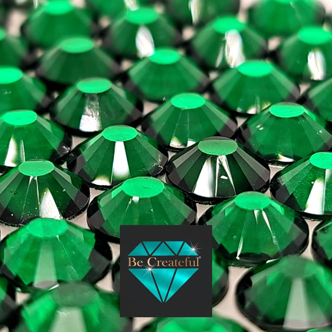 BULK LUXE® Emerald Green HOTFIX Rhinestones - Etsy
