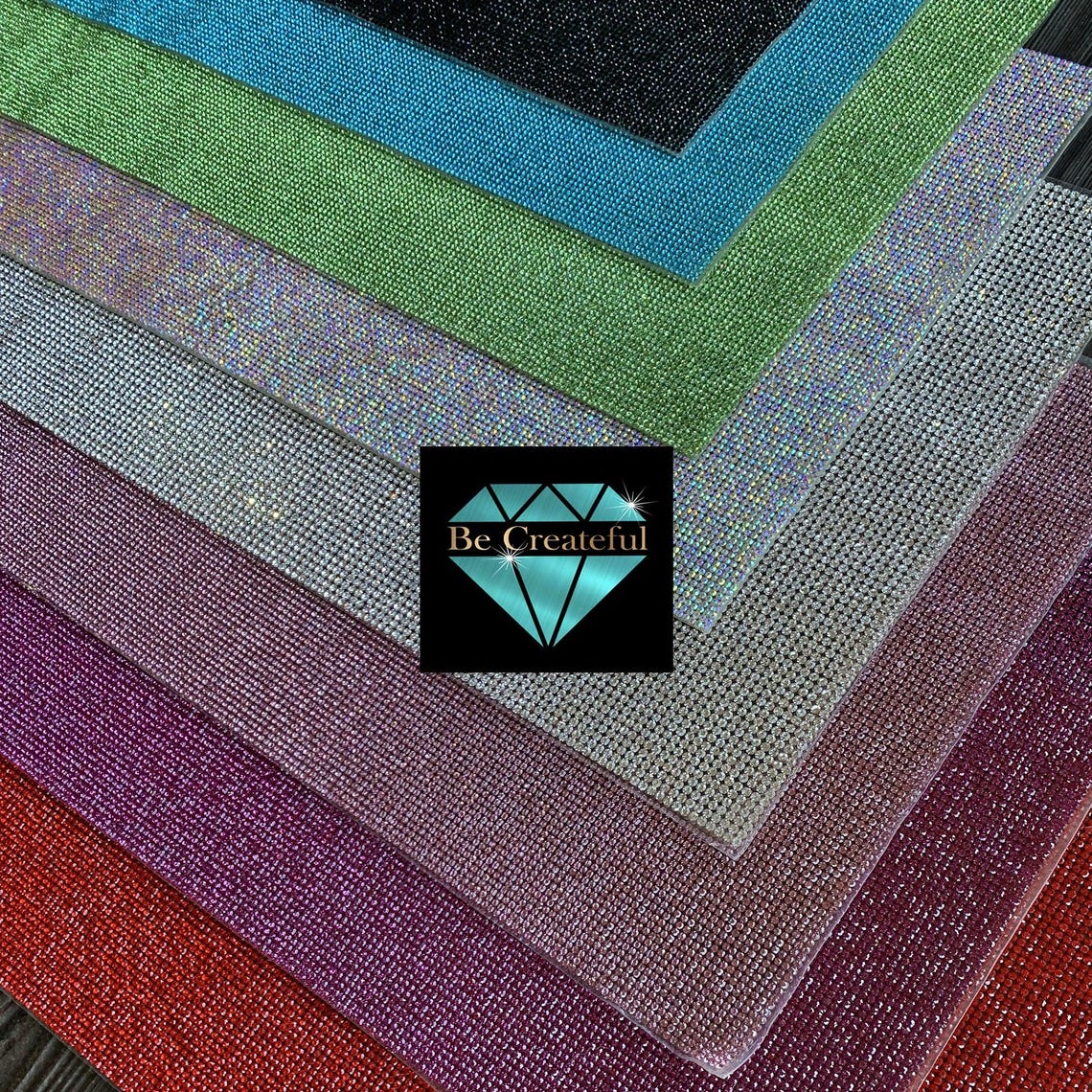 Adhesive Crystal Glass Rhinestone Sheets - Etsy