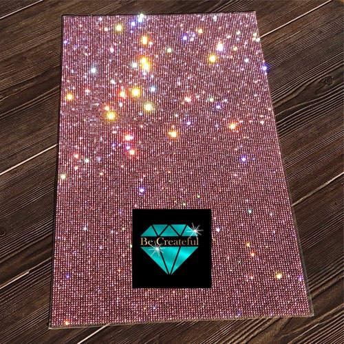 SELF ADHESIVE RHINESTONE Sheet Big Glass Crystals Jewel Sheet | Etsy