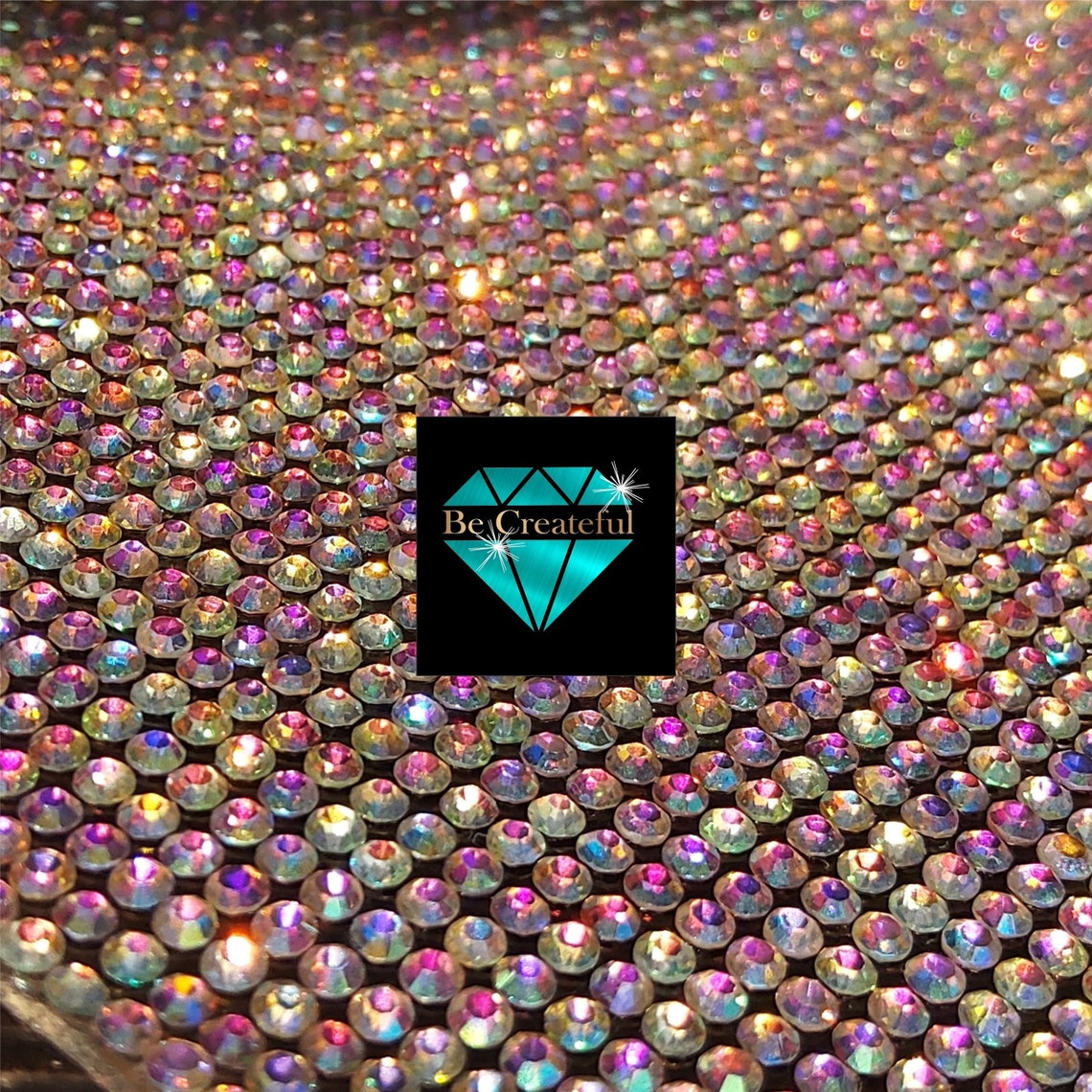 Adhesive Crystal AB Glass Rhinestone Sheets - Etsy