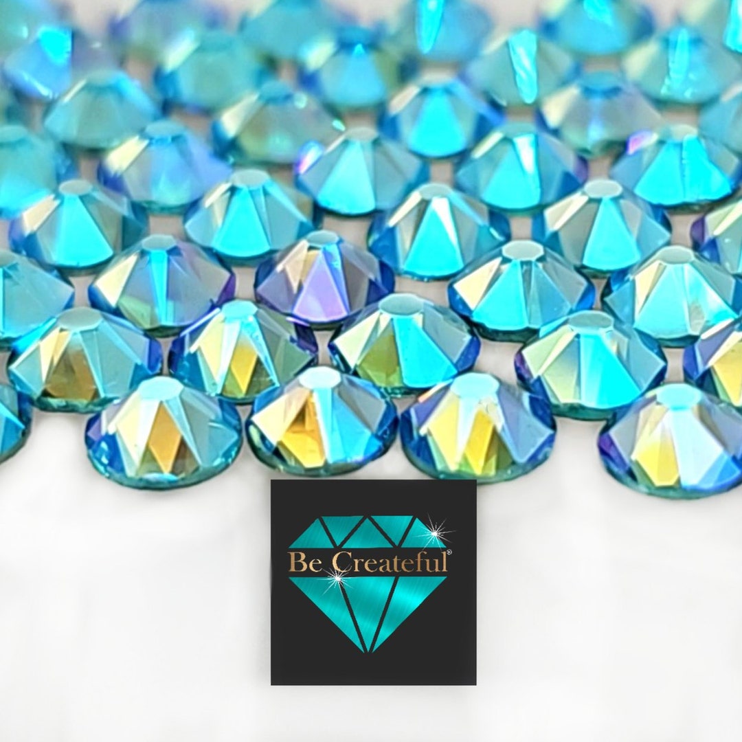 FLATBACK LUXE® Aquamarine AB Rhinestones - Etsy