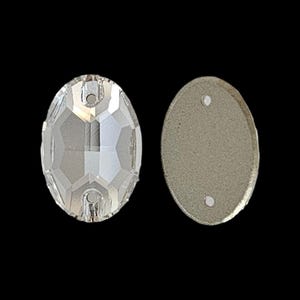 Crystal OVAL SHAPED Sew on Rhinestones - Etsy