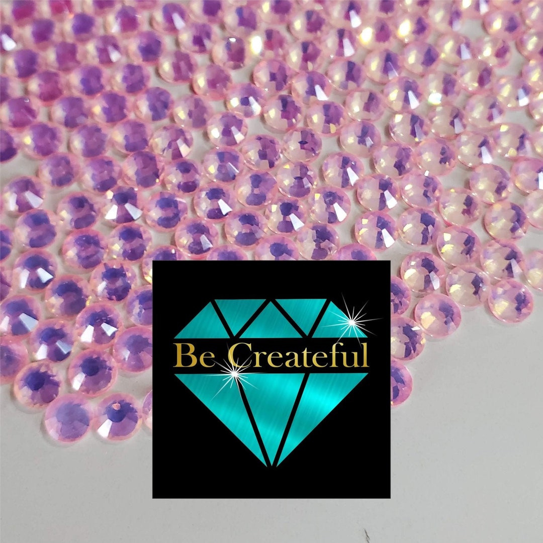 BULK Flatback Luminous Opal Pink Glass Rhinestones - Etsy