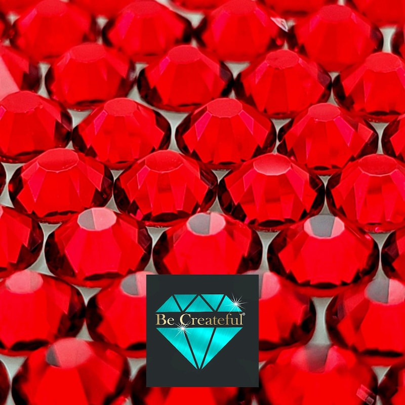 Glass Rhinestones on Red - Etsy