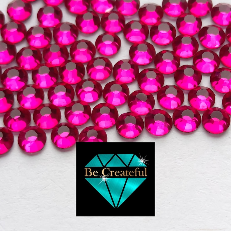 BULK HOTFIX DMC Fuchsia/hot Pink Glass Rhinestones - Etsy