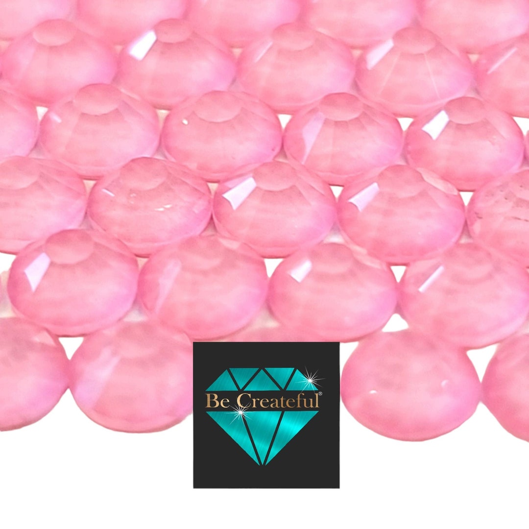 FLATBACK Frosted Light Rose Glass Rhinestones - Etsy