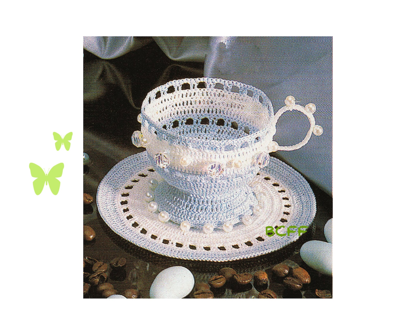 Crochet Tea Cup Pattern Vintage 80s Thread Crochet Wedding - Etsy