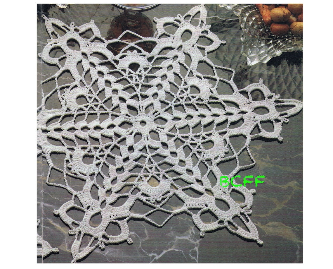 Crochet Doily Pattern Snowflake Pattern Home Decor Crochet | Etsy