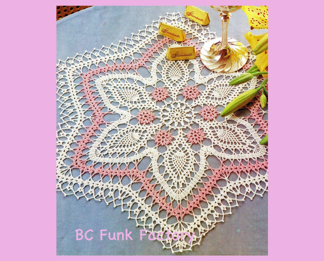 Doily Crochet Pattern - Vintage Thread Crochet Star Mat Centrepiece ...