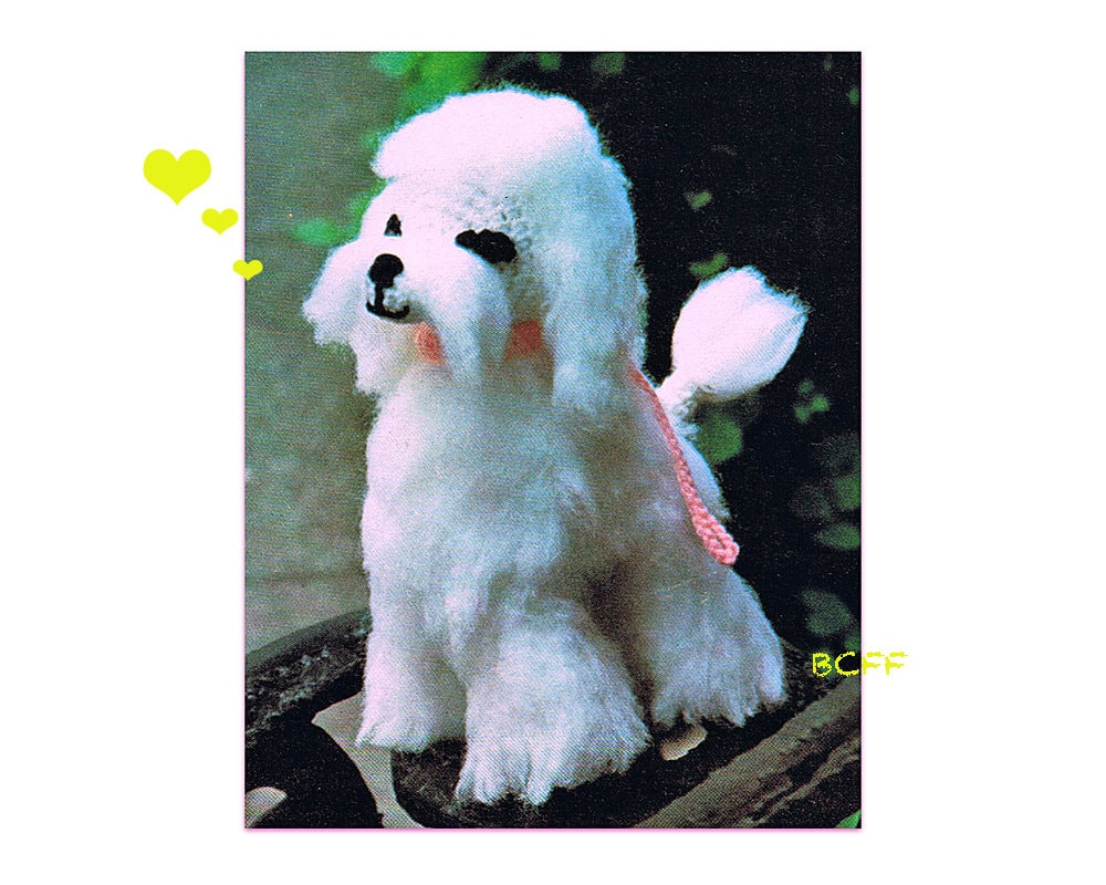 Dog Crochet Pattern Fluffy Poodle Dog Stuffie Toy for Kids | Etsy