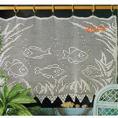PDF Filet Crochet Pattern to Make a Fish Tank Lace Edged - Etsy