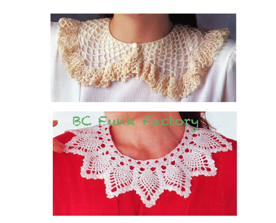Lace Collar Crochet Pattern Womens Thread Crochet Collars | Etsy