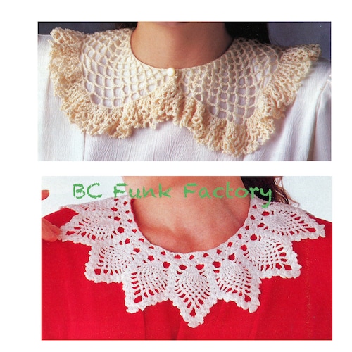 Crochet Collar Pattern PDF Valerie Lace Collar. Thread Collar. - Etsy