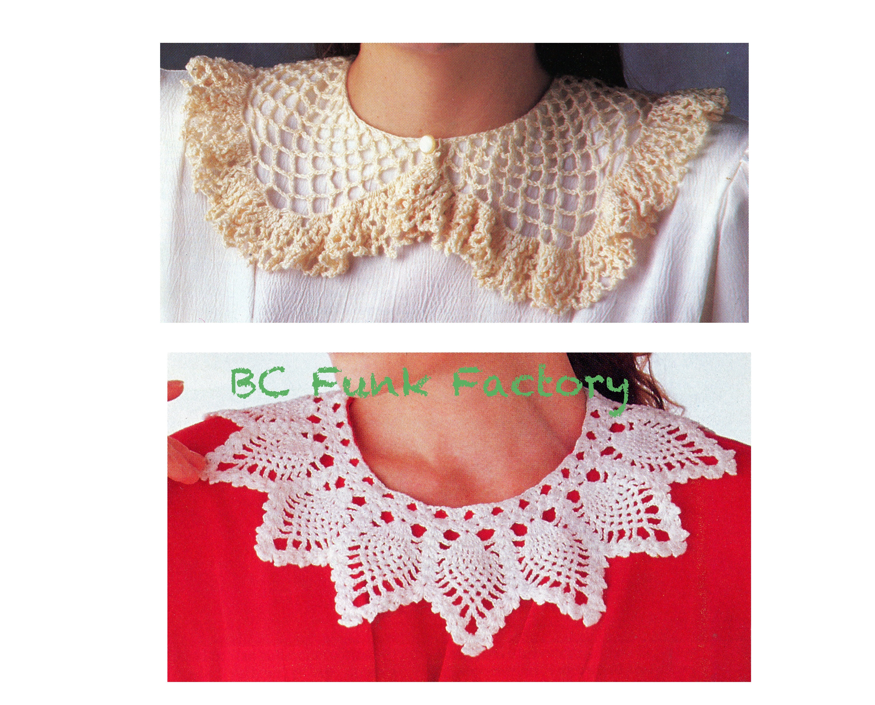Lace Collar Crochet Pattern Womens Thread Crochet Collars - Etsy