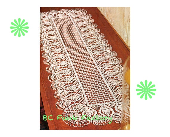 Crochet Pattern Runner Pineapple Runner Doily Pattern | Etsy