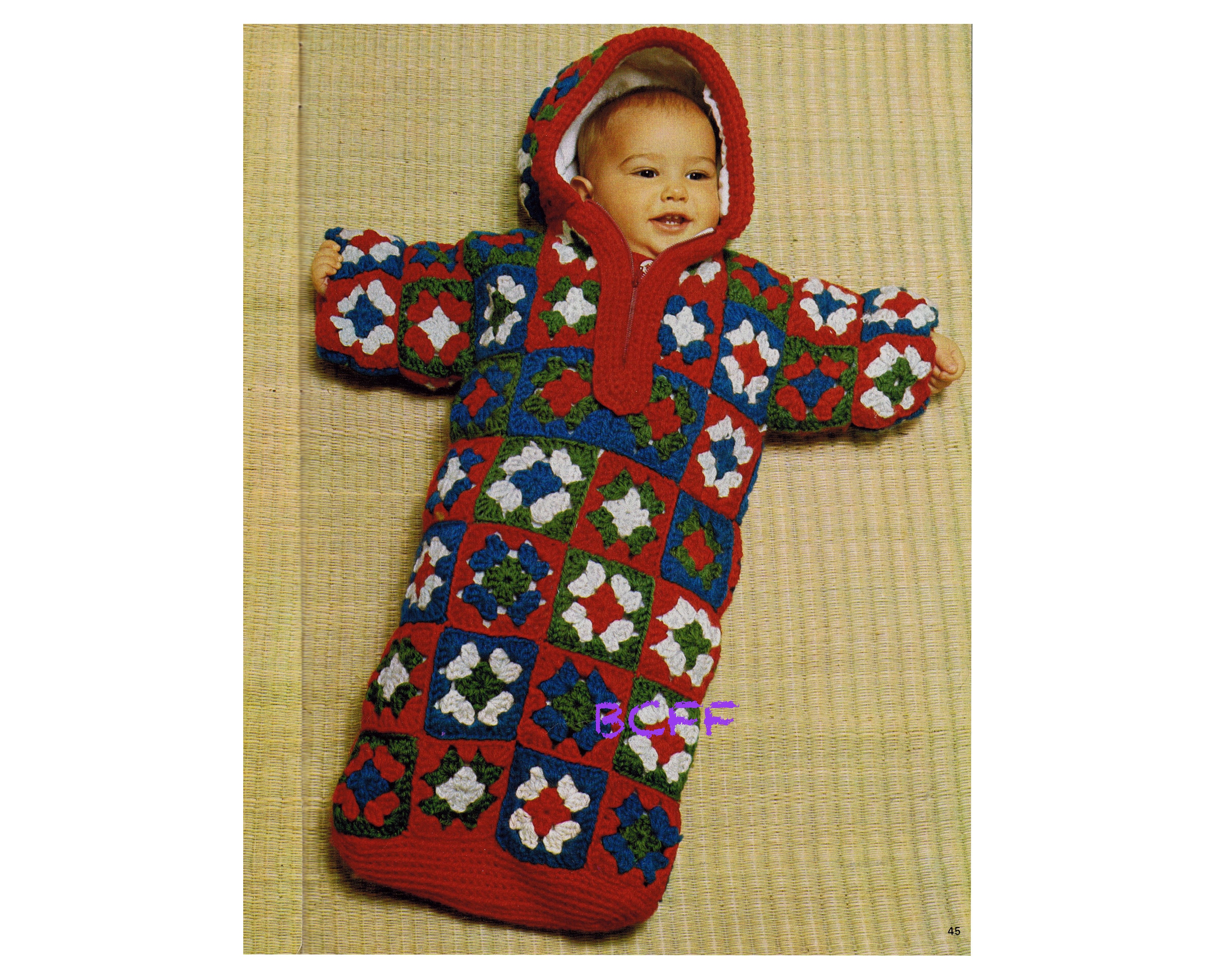 Baby Bunting Crochet Pattern Granny Square Bunting Boy or | Etsy