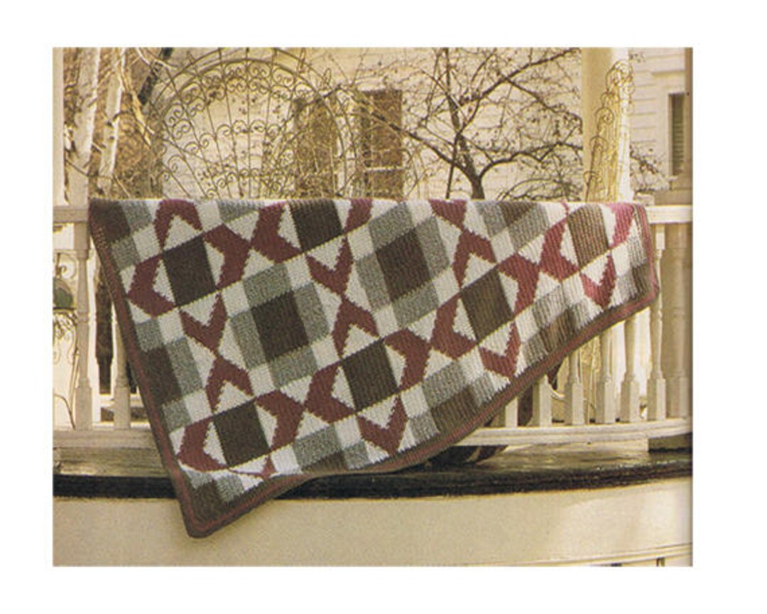 Crochet Afghan Pattern Quilt Design Home Decor Throw Blanket - Etsy