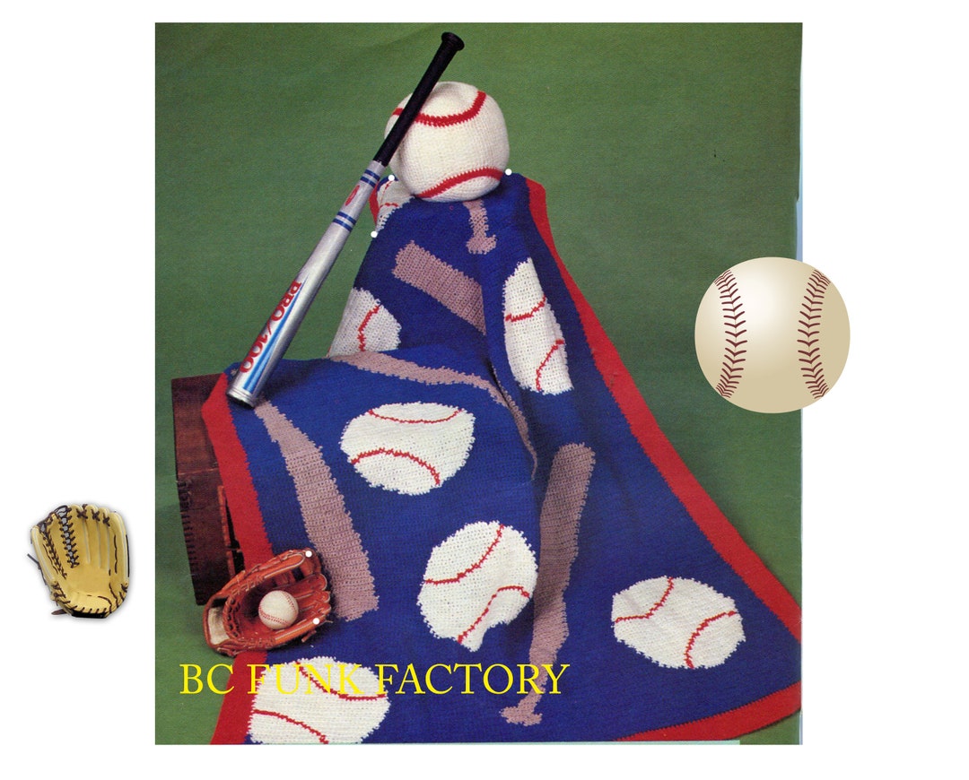 Crochet Pattern Afghan Baseball Theme Afghan Pattern - Blanket Crochet ...