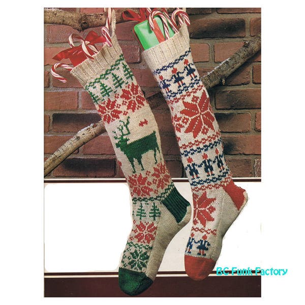 Vintage Stocking Pattern - Etsy