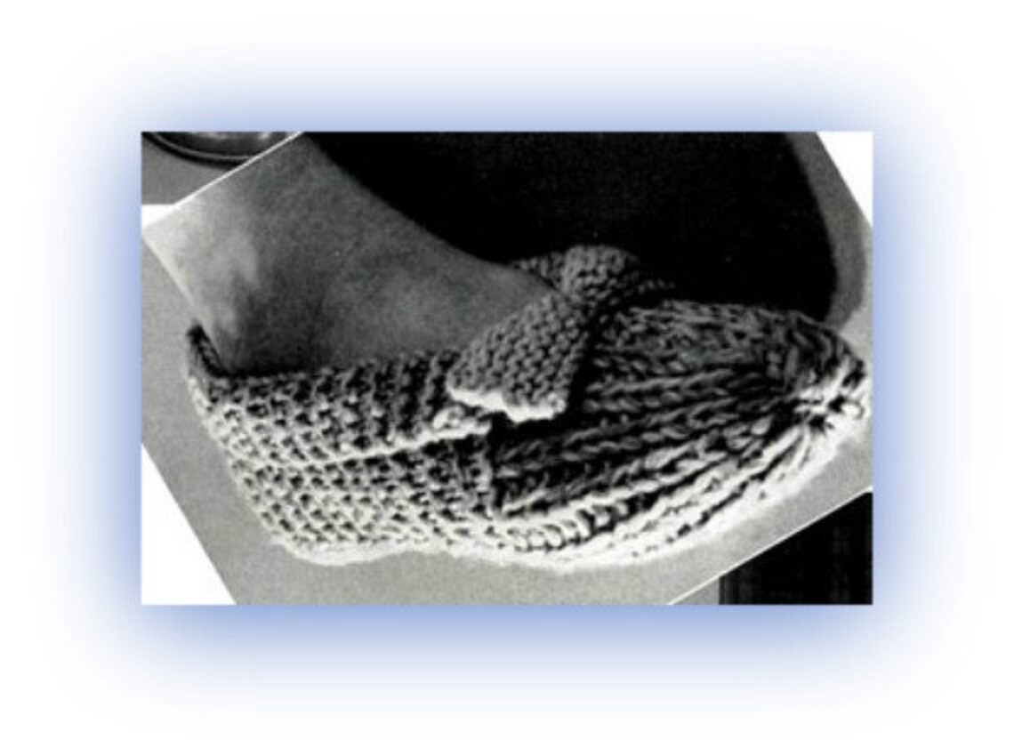 Vintage Knit Slipper PATTERN Women's Slipper Pattern PDF Knitting ...