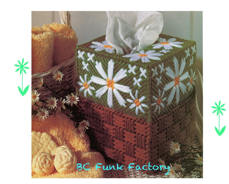 Plastic Canvas Pattern Daisy Tissue Box Plastic Canvas Pattern ...