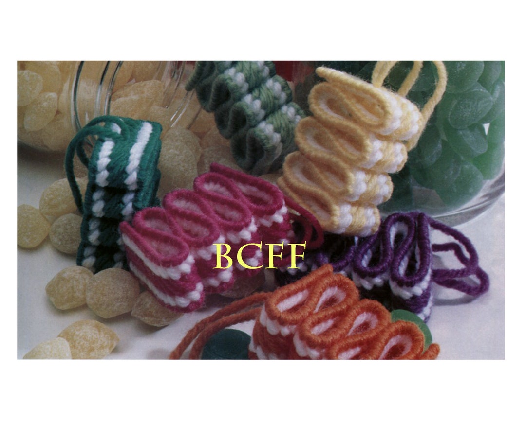 Ribbon Candy Plastic Canvas Pattern - Christmas Tree Decor - Ribbon ...