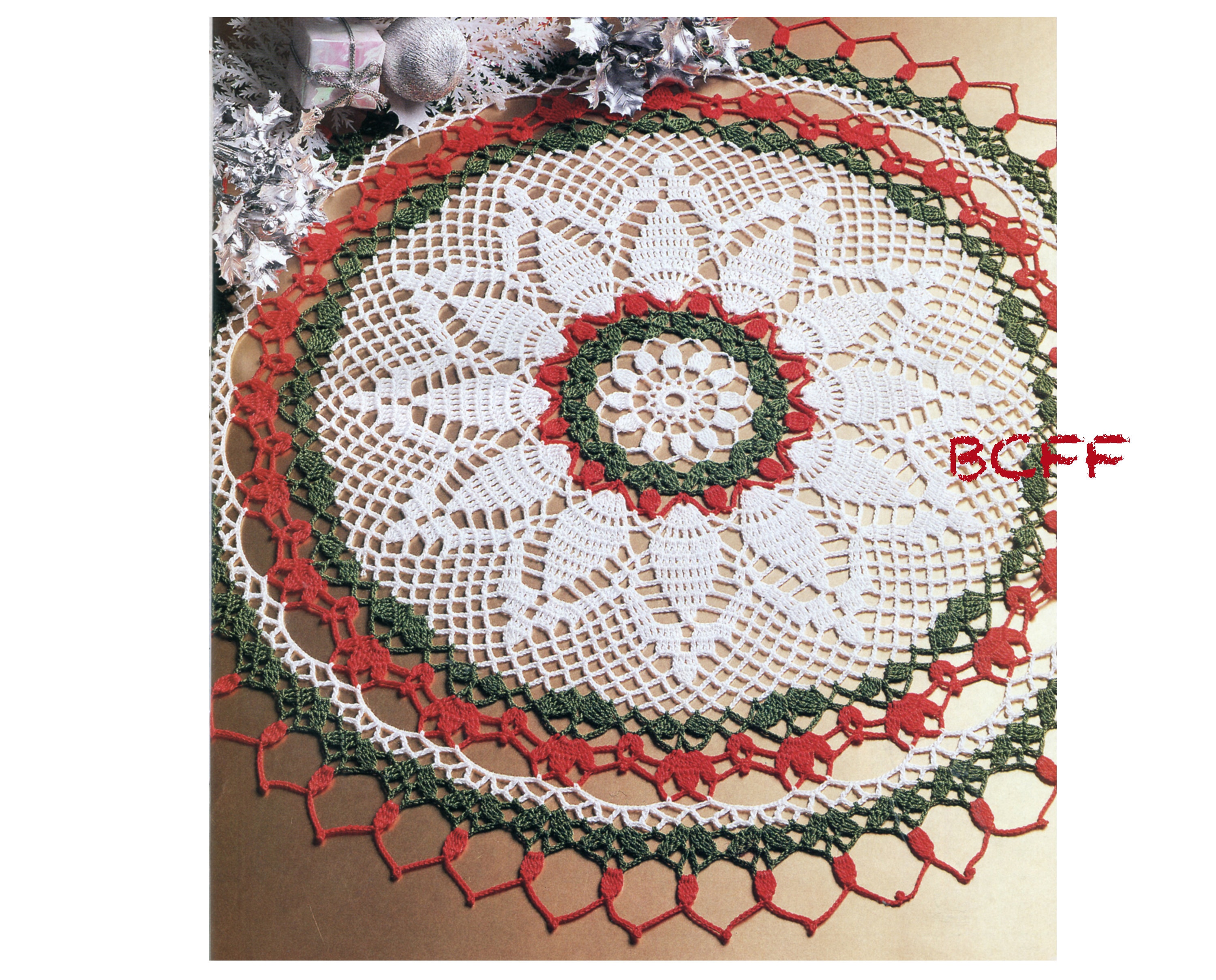 Christmas Doily Crochet Pattern - Vintage Thread Crochet Centerpiece ...