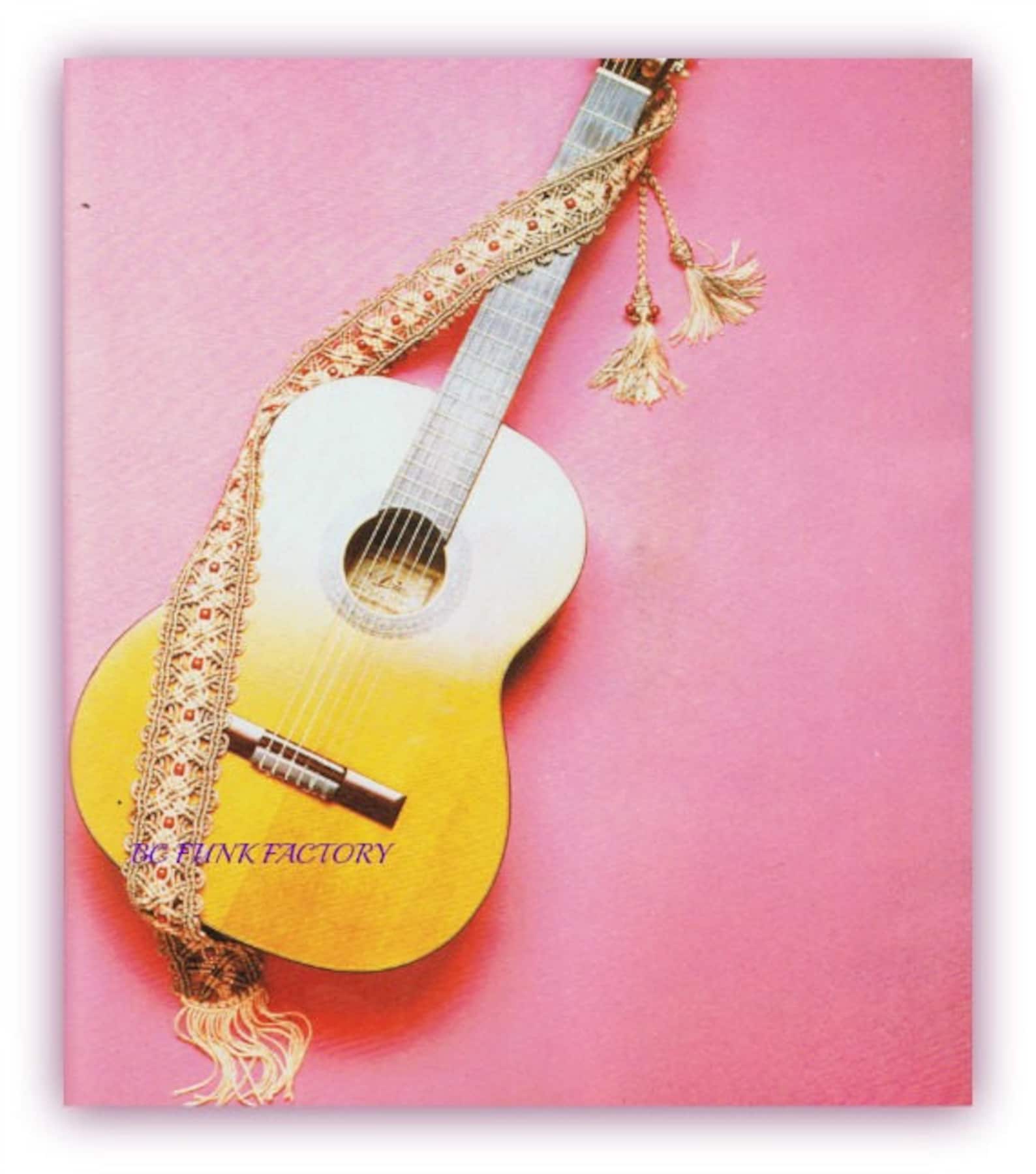 Vintage Macrame Guitar Strap Pattern 1970's Boho Pattern PDF Macrame ...