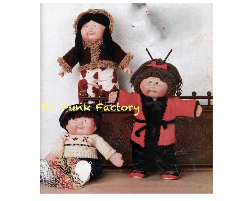 Doll Clothes Crochet Pattern Cabbage Patch Patterns Hats - Etsy