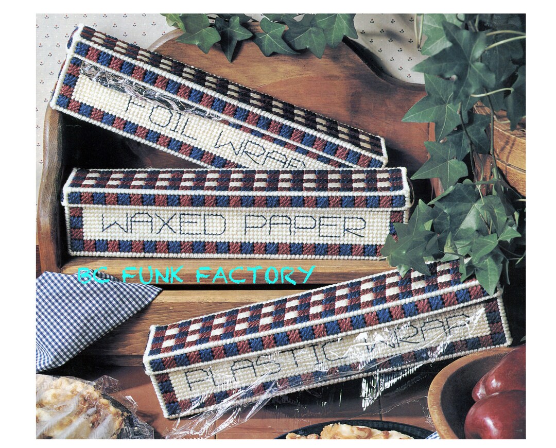 Plastic Canvas Pattern Kitchen Wrap Cover-ups Pattern - Vintage 7 Mesh ...