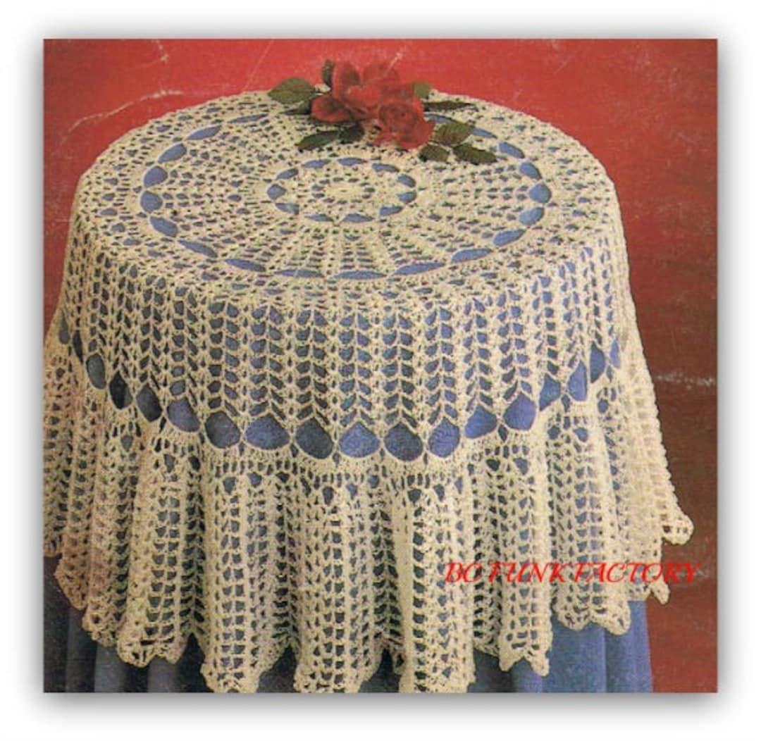 Round Tablecloth Crochet Pattern Home Decor Crochet Shabby Chic - PDF ...