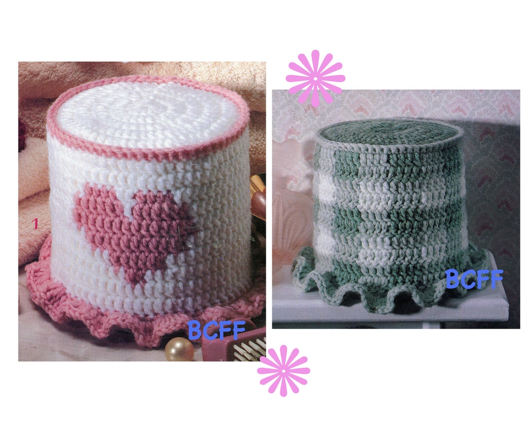 Toilet Tissue Cover - Crochet Pattern - Vintage Bathroom Accessories ...