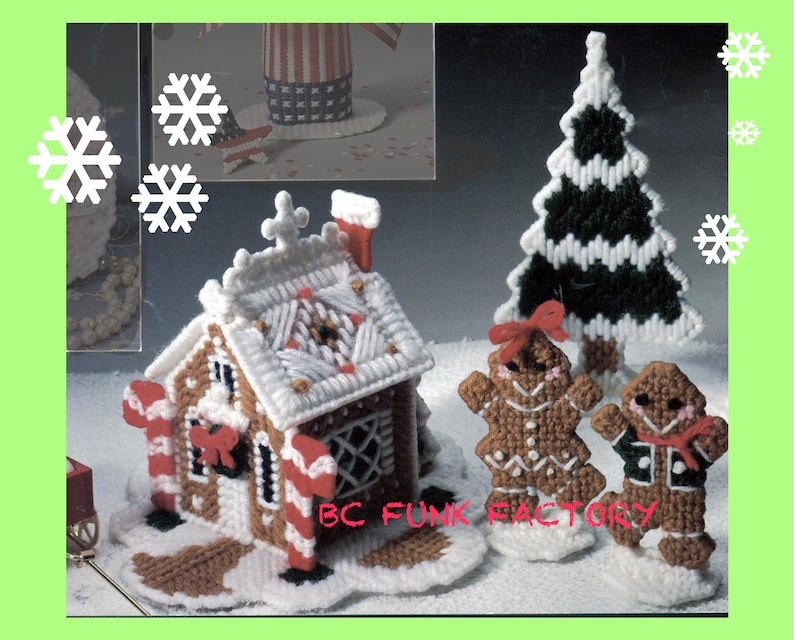 Plastic Canvas Pattern Christmas Gingerbread House | Etsy