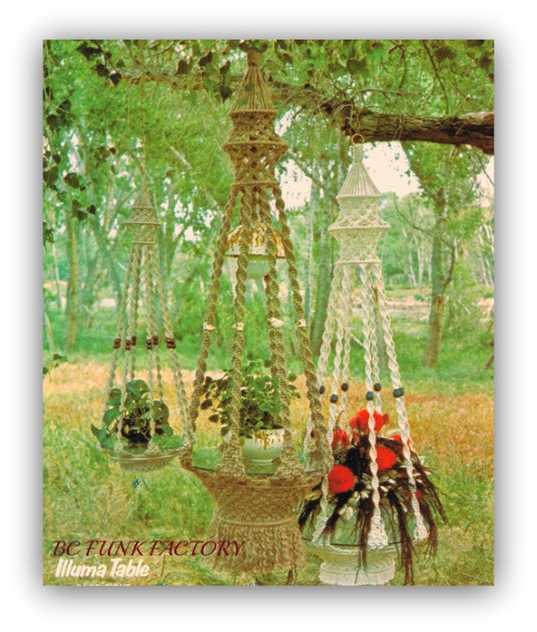 Hanging Table Macrame Pattern Vintage 1970's Home Decor Macrame PDF ...
