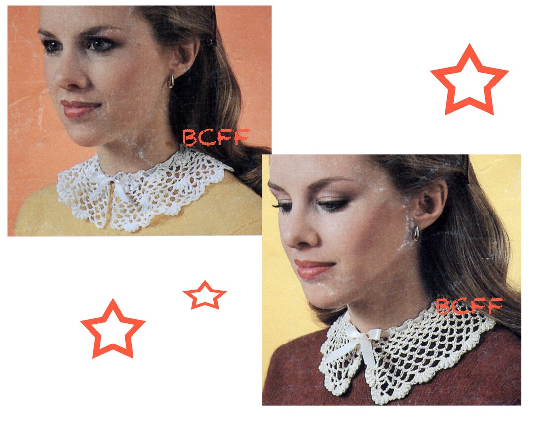 Lace Collar Crochet Patterns - Vintage Thread Crochet Pattern - Ladies ...