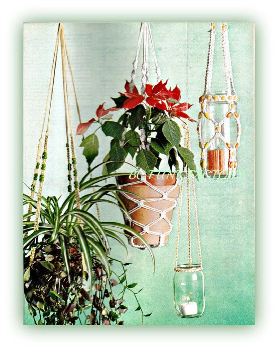 Macrame Plant Hanger Pattern Hanging Jar Pattern - Outside Macrame Jar ...