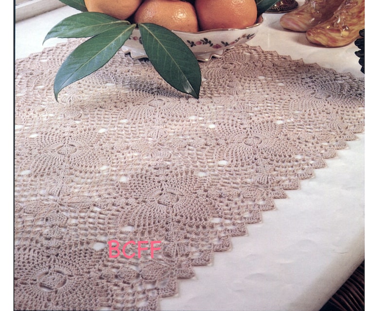 Square Doily Crochet Pattern Pineapple Doily Table Mat, Tray Cloth ...