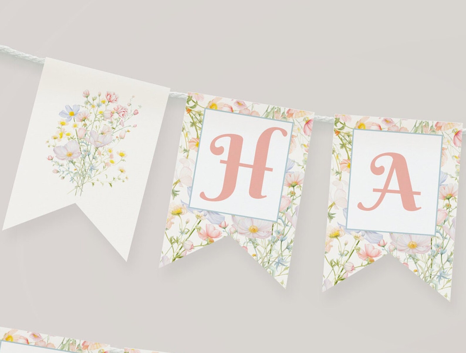 Wild and Onederful Birthday, Wildflower Birthday Banner, Editable ...