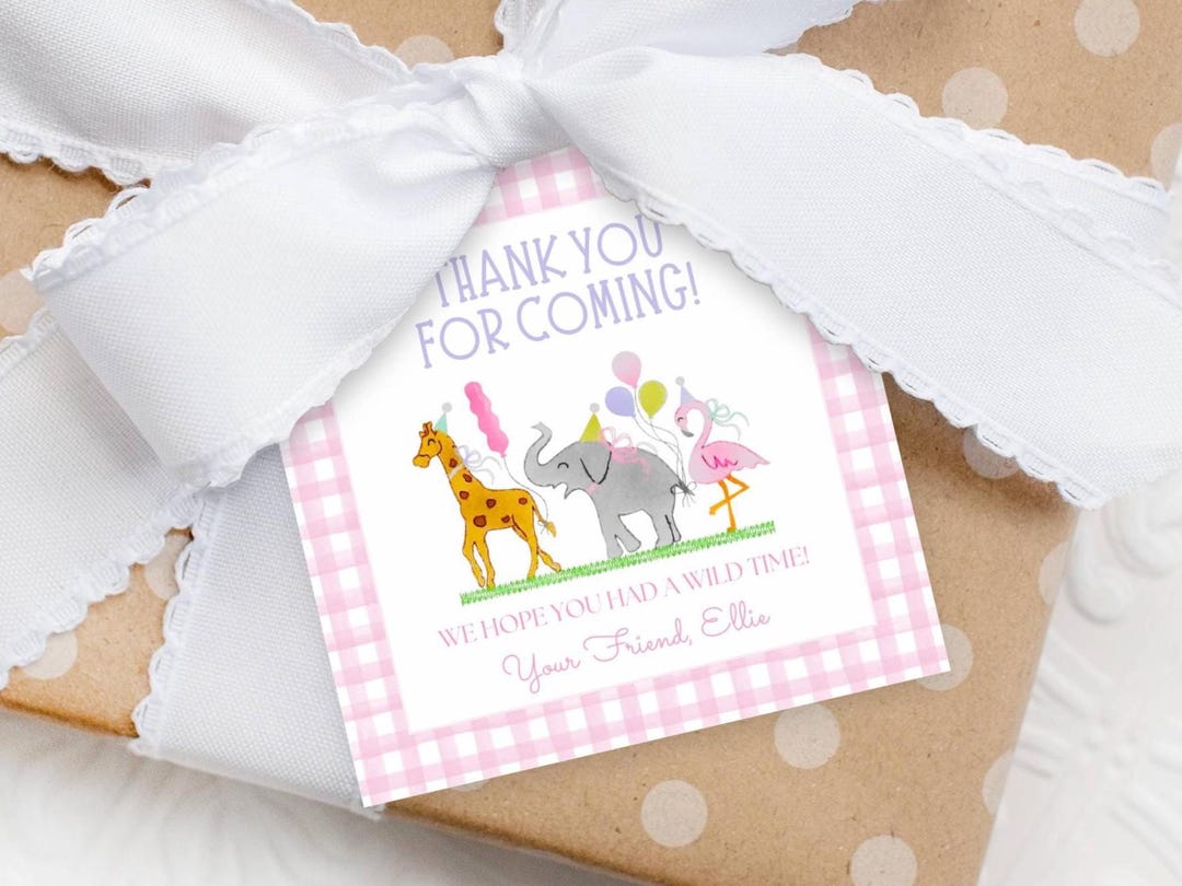 Printable Party Animals Gift Tags, Calling All Party Animals, Zoo ...