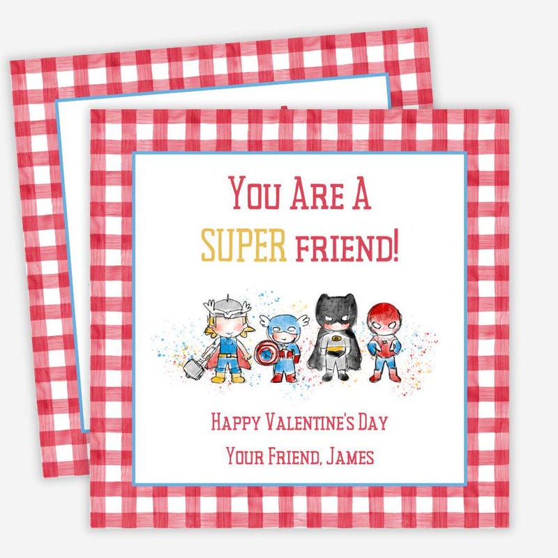 Superhero Valentine - Etsy