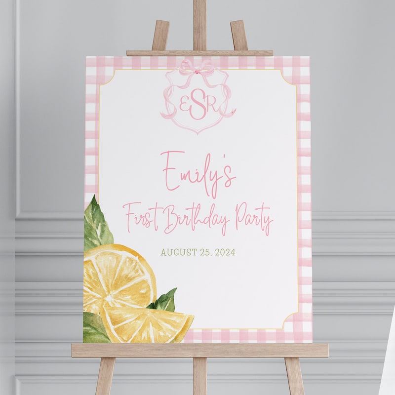 Pink Bow Lemonade Sign - Etsy