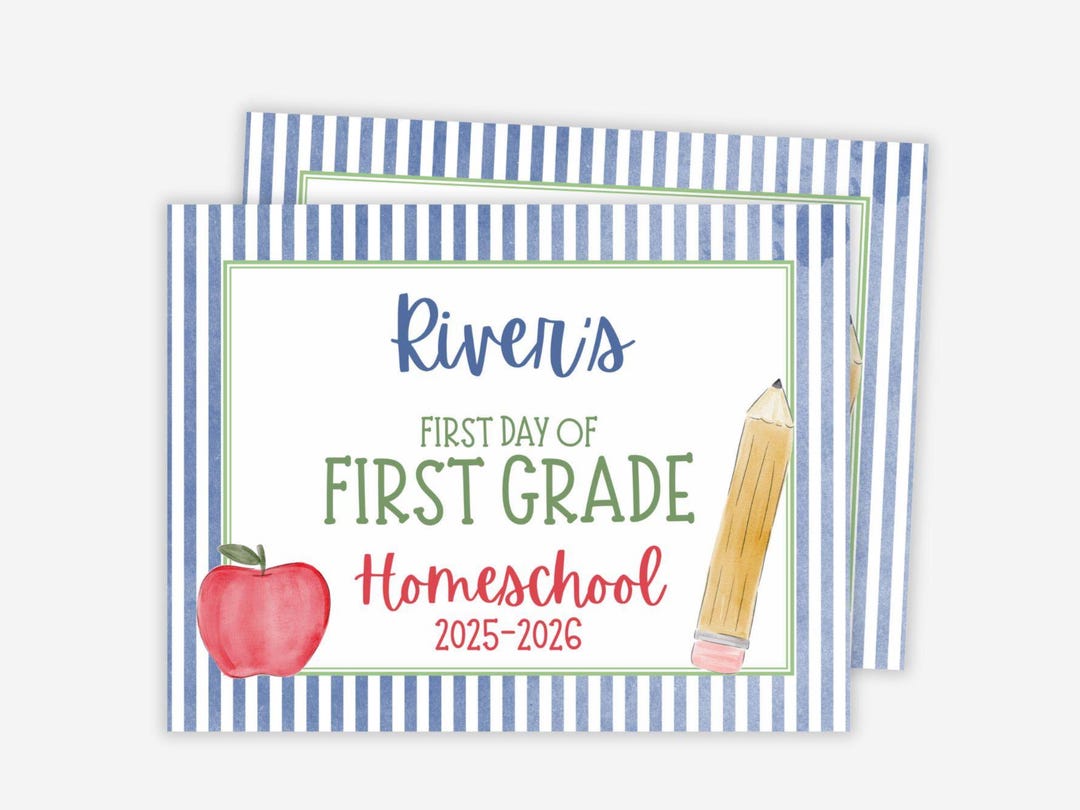 First Day of School Sign, Last Day of School Sign, Printable School ...