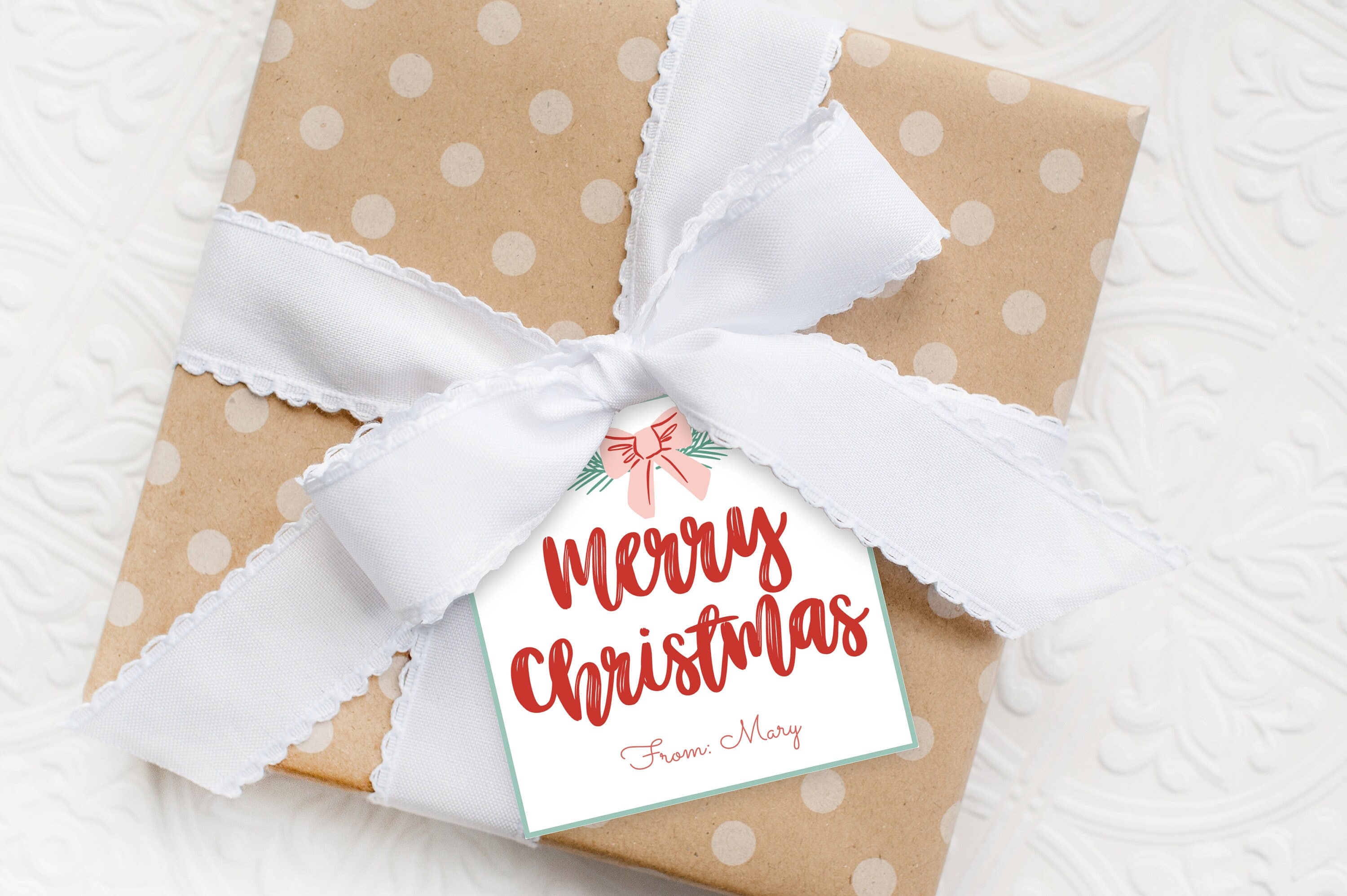 Merry Christmas Gift Tag, Printable Gift Tag, Gift Tag Template, Treat ...