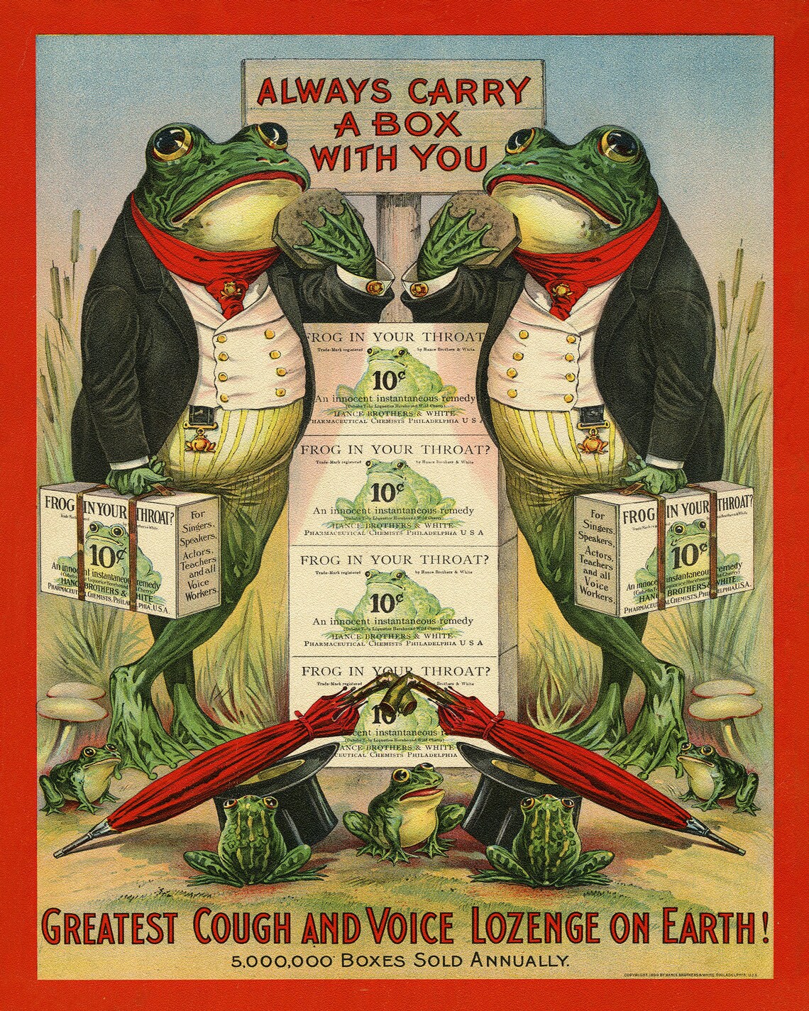 Vintage Frog Print Antique Frog Wall Art Anthropomorphic | Etsy