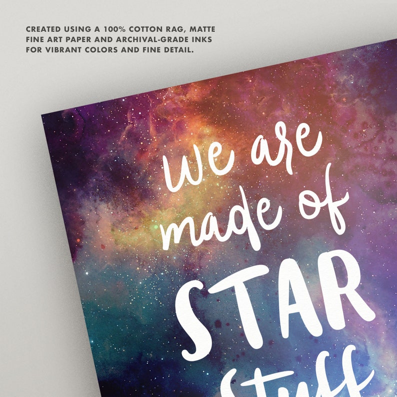 Carl Sagan Star Stuff Quote Print 8x10 Wall Art High | Etsy