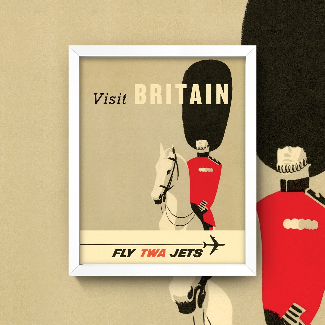 Great Britain Poster Wall Art • 4 Sizes! • Vintage TWA Travel Poster ...