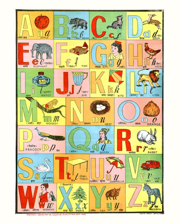 Hindi English Alphabet